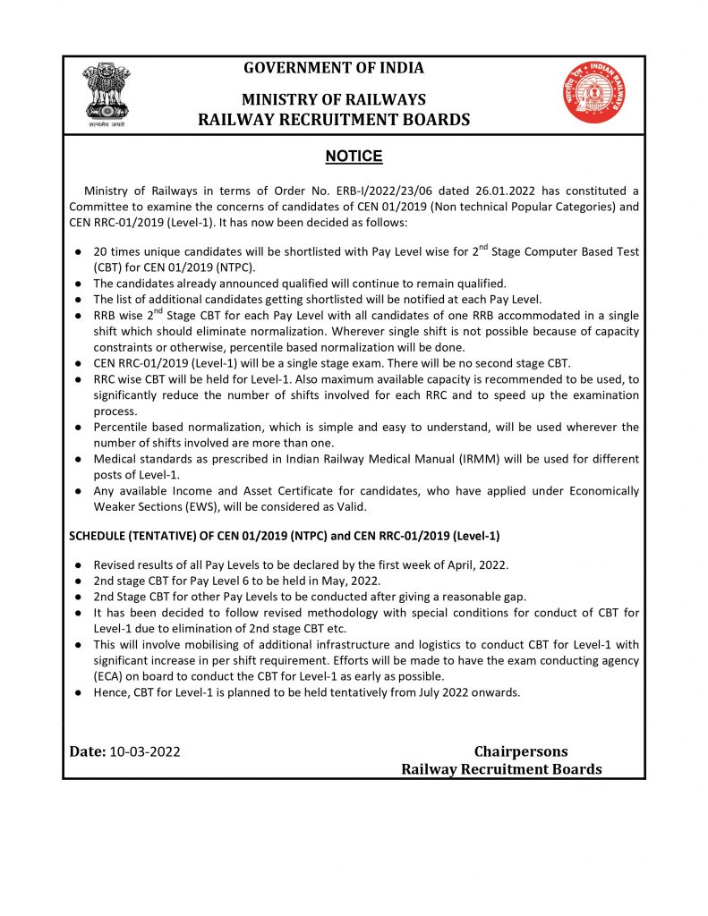 RRB NTPC CBT 2 Important Update - Practicemock