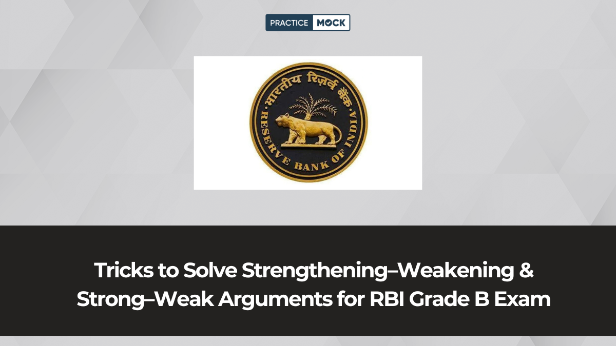 Tricks to Solve Strengthening–Weakening & Strong–Weak Arguments for RBI ...
