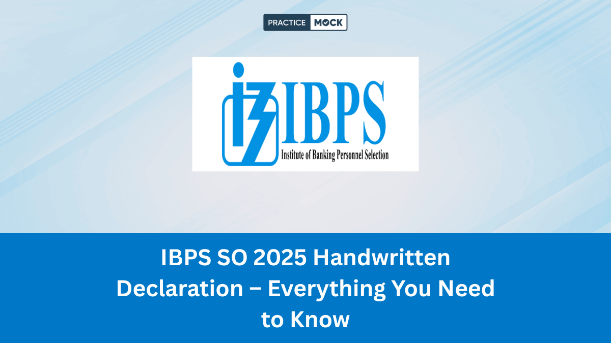 IBPS Hand Written Declaration for IBPS SO 2025, Check Handwritten Format