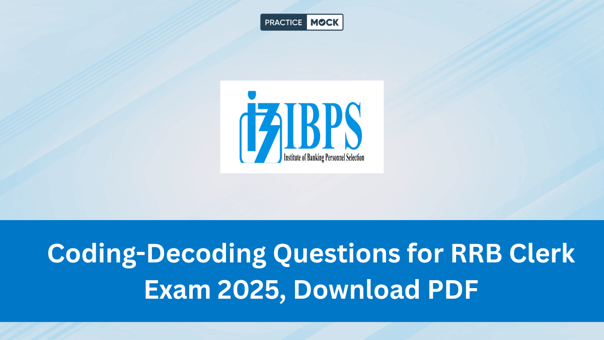 Coding-Decoding Questions for RRB Clerk Exam 2025, Download PDF