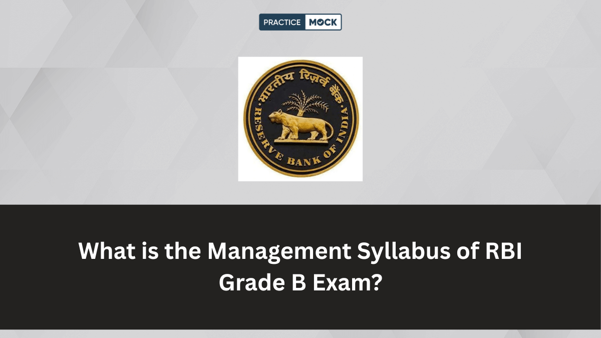 What is the Management Syllabus of RBI Grade B Exam?